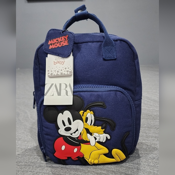 Zara | Accessories | Nwt Zara Mickey Mouse Disney Mini Backpack Dark ...